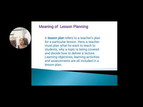 Meaning Of Lesson Planning for B.Ed.