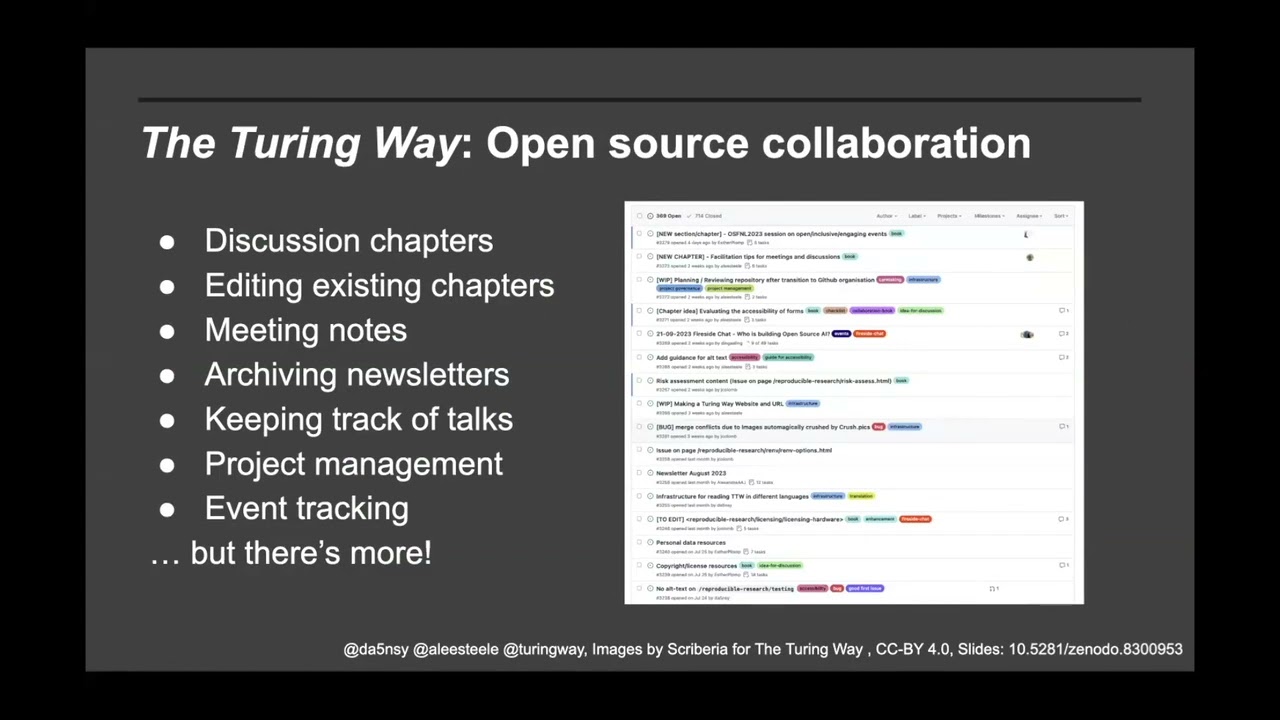 CSCCE Open-Source Tools Trial 1 - Facilitating community activities with GitHub - The Turing Way