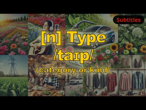 [n] Type meaning (category or kind) with 5 examples