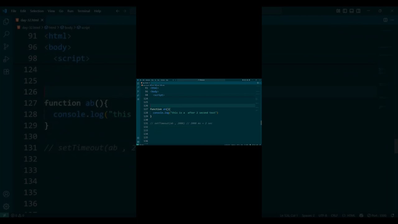 Day 32: JavaScript setTimeout Vs setInterval Explained in 60 Seconds ⏱️