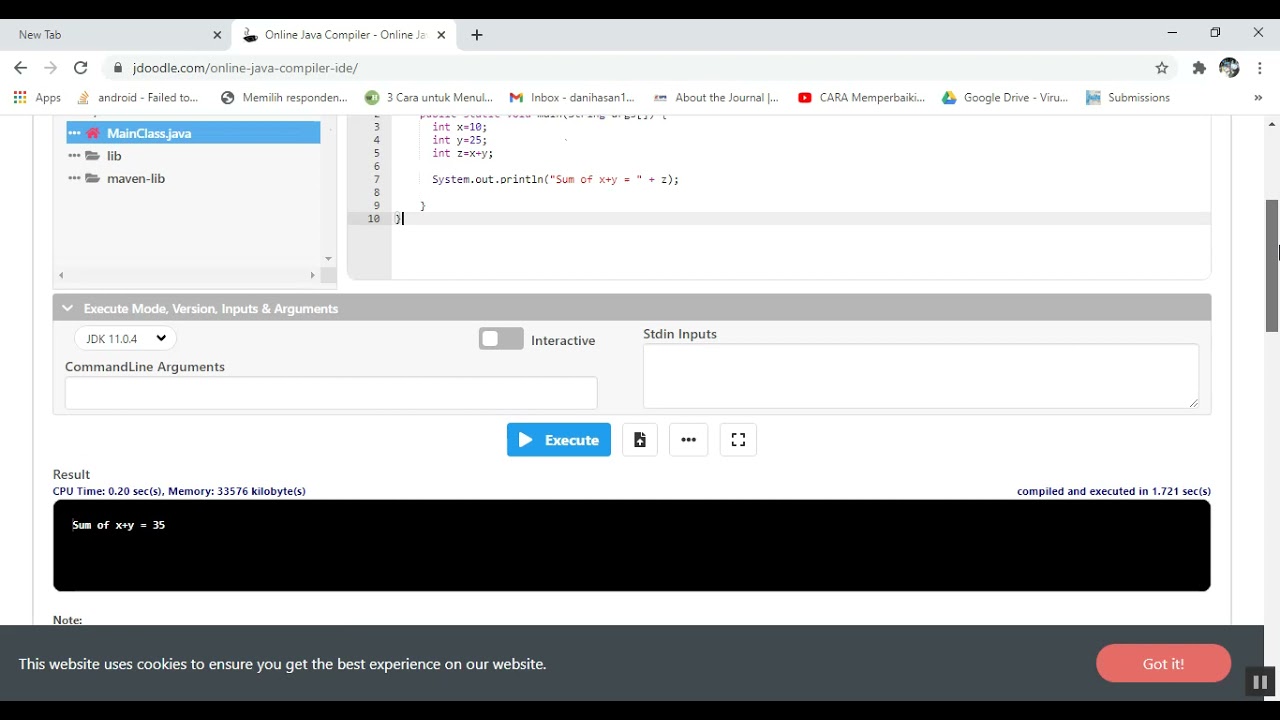 Online Java Compiler IDE (Menulis Bahasa Pemrograman Java Secara Online)