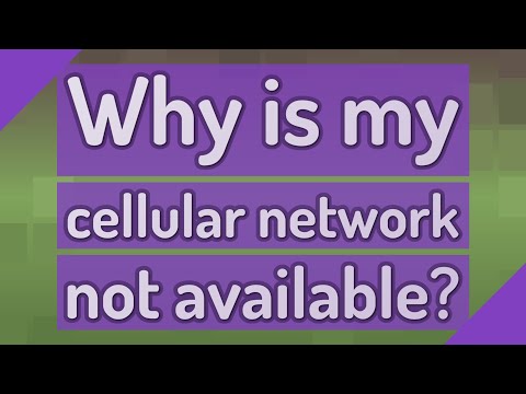 Why is my cellular network not available?