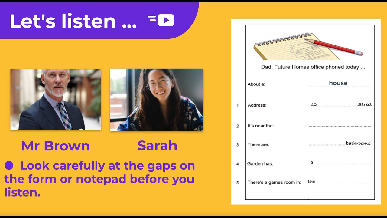 A2 Flyers Listening Part 2 Top Tips