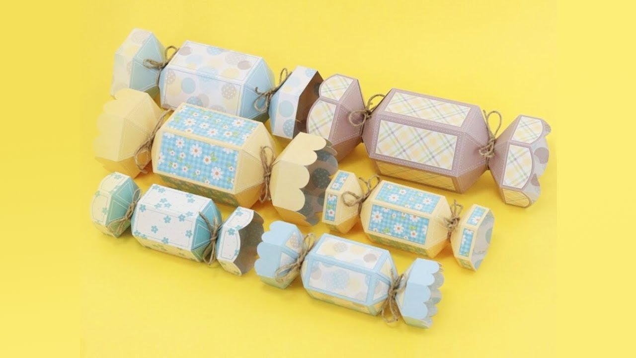 Como hacer Caja de Caramelo / Caja de regalos / MOLDE pdf