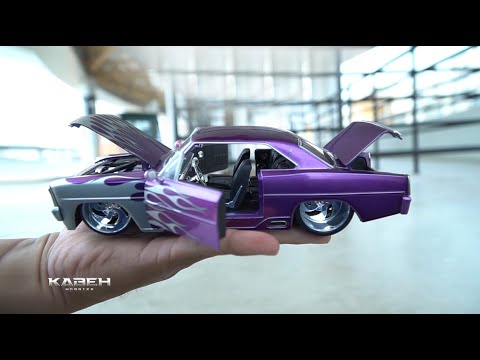 Details Diecast Nova SS flame 1/24 Bigtime Muscle by jada toys