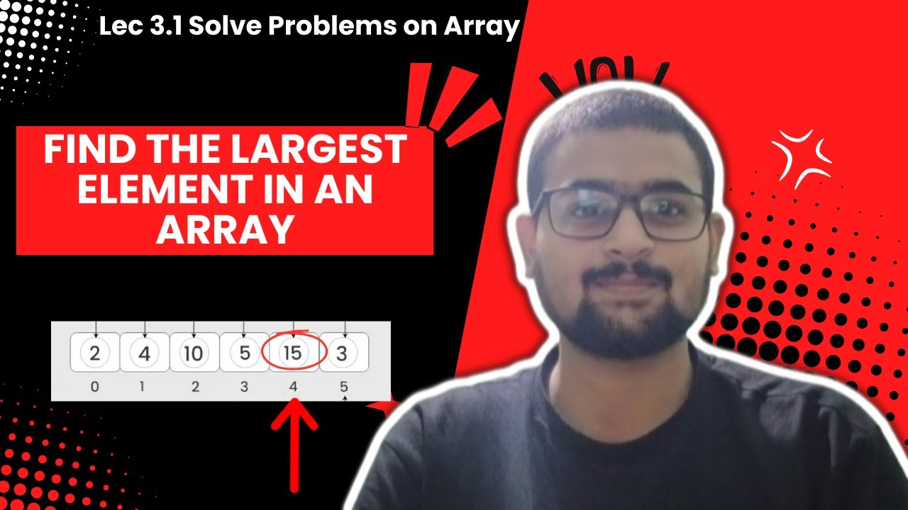 Largest element in an array | Striver DSA Sheet #leetcode #gfg #striverdsasheet