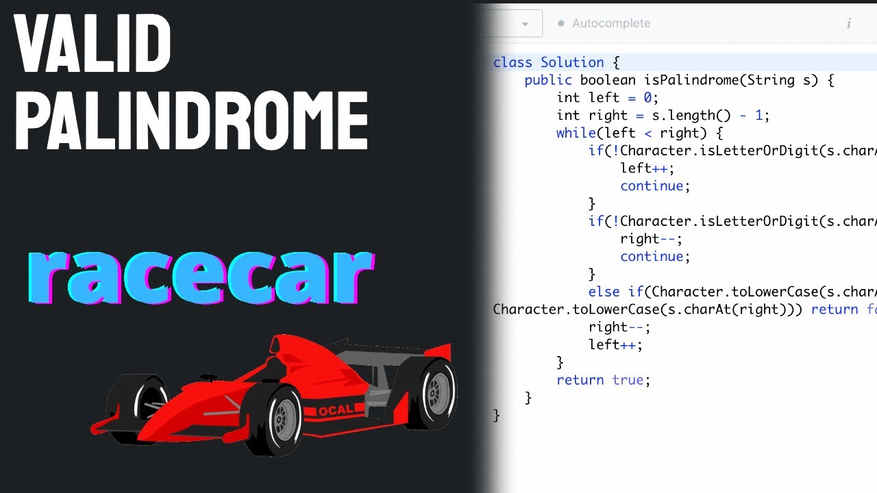 Leetcode 125: Valid Palindrome | Java Solution