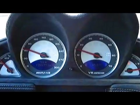 Mercedes Benz SL 55 AMG Acceleration from inside Beschleunigung V8 Kompressor 500 PS Exhaust Sound