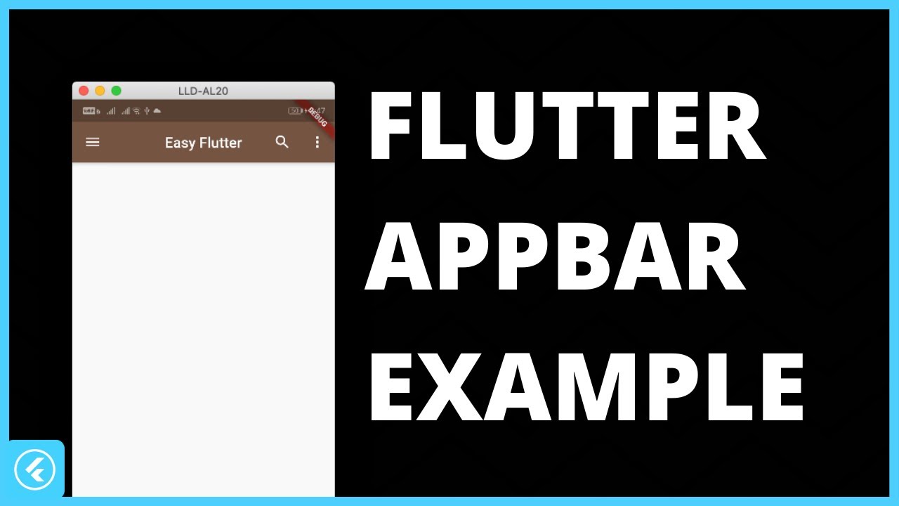Flutter AppBar Tutorial with Example - EasyFlutter
