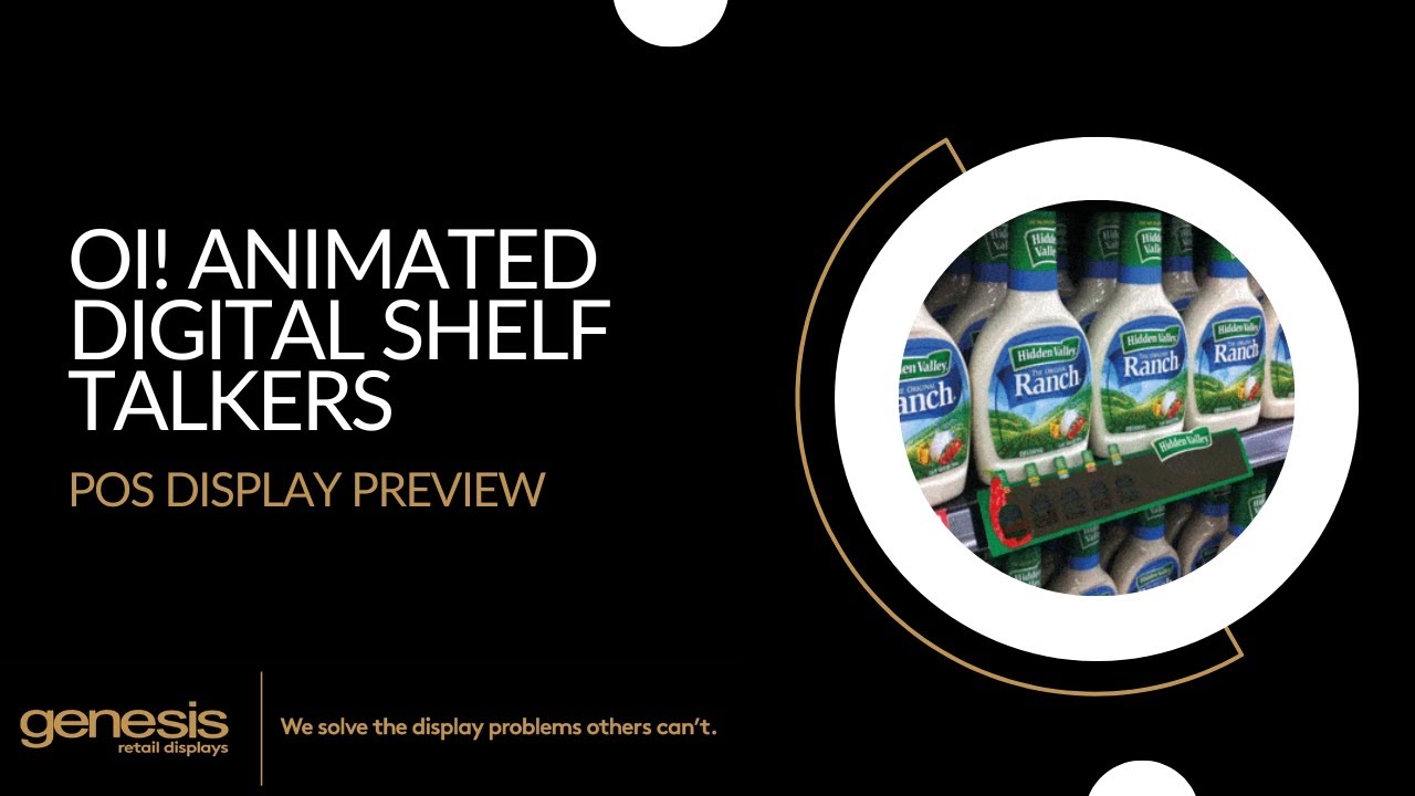 Oi! animated digital shelf talker display video sample