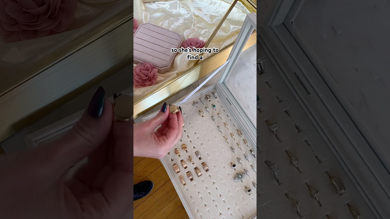 Helping a customer find the right ring for a special project! #mjvjewelry #vintagejewerly