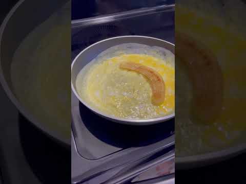 Fried banana with eggs