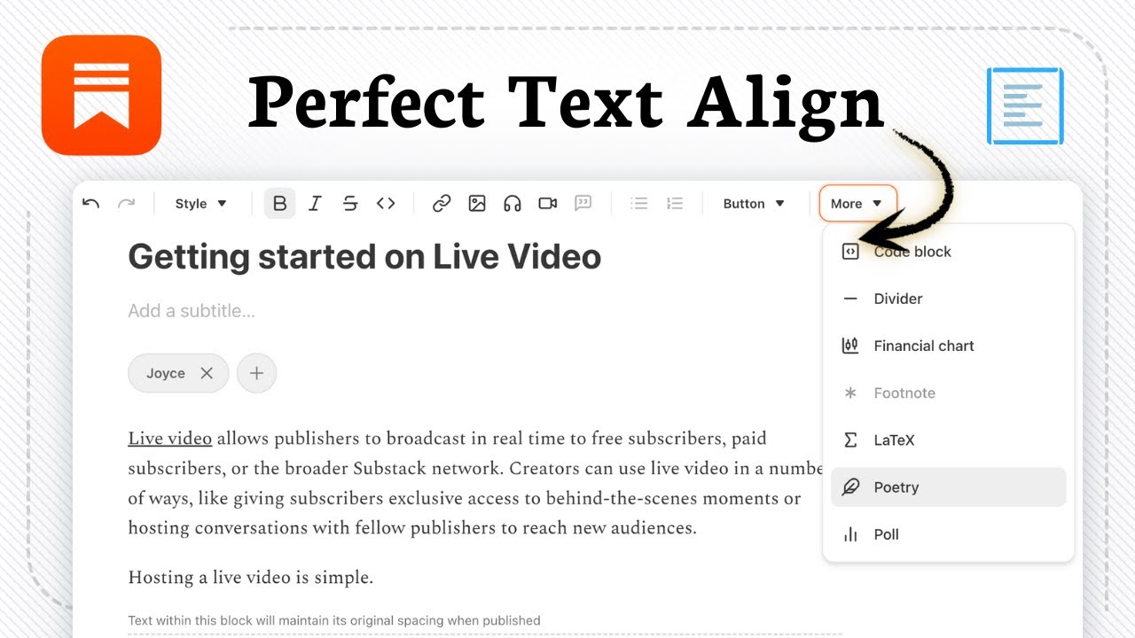 How to center text on Substack (Design Focus)