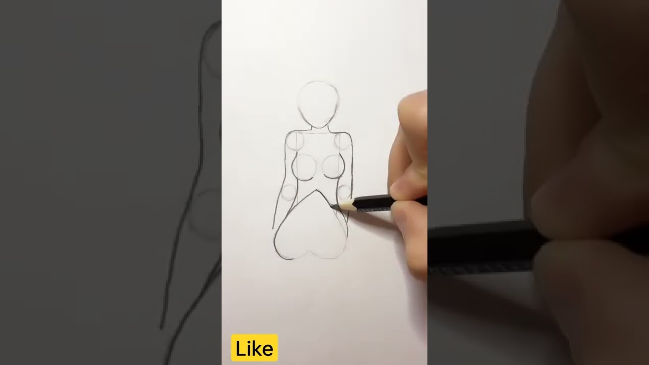 How to draw a sitting girl easily #ashortaday #arts #drawing