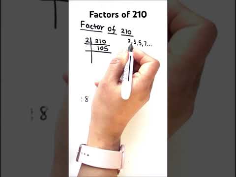 How to find factors of 210 by prime factorization / prime factors of 210 / #shortsfeed / #mathshorts
