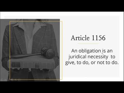 Law on Obligations and Contracts, Article 1156-1162