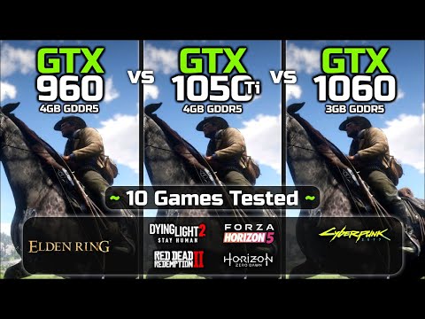 GTX 960 4GB vs GTX 1050 Ti vs GTX 1060 3GB | 10 Games Tested