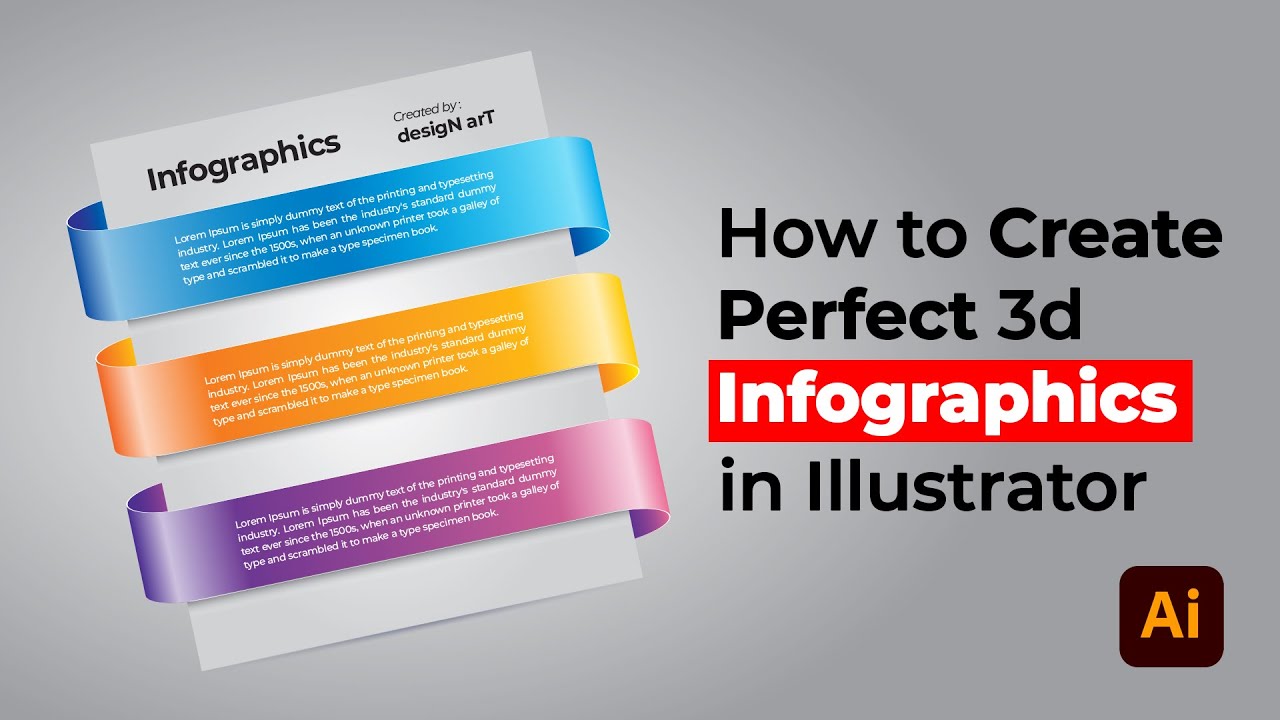 Infographic Design Tutorial in Illustrator @designartYT