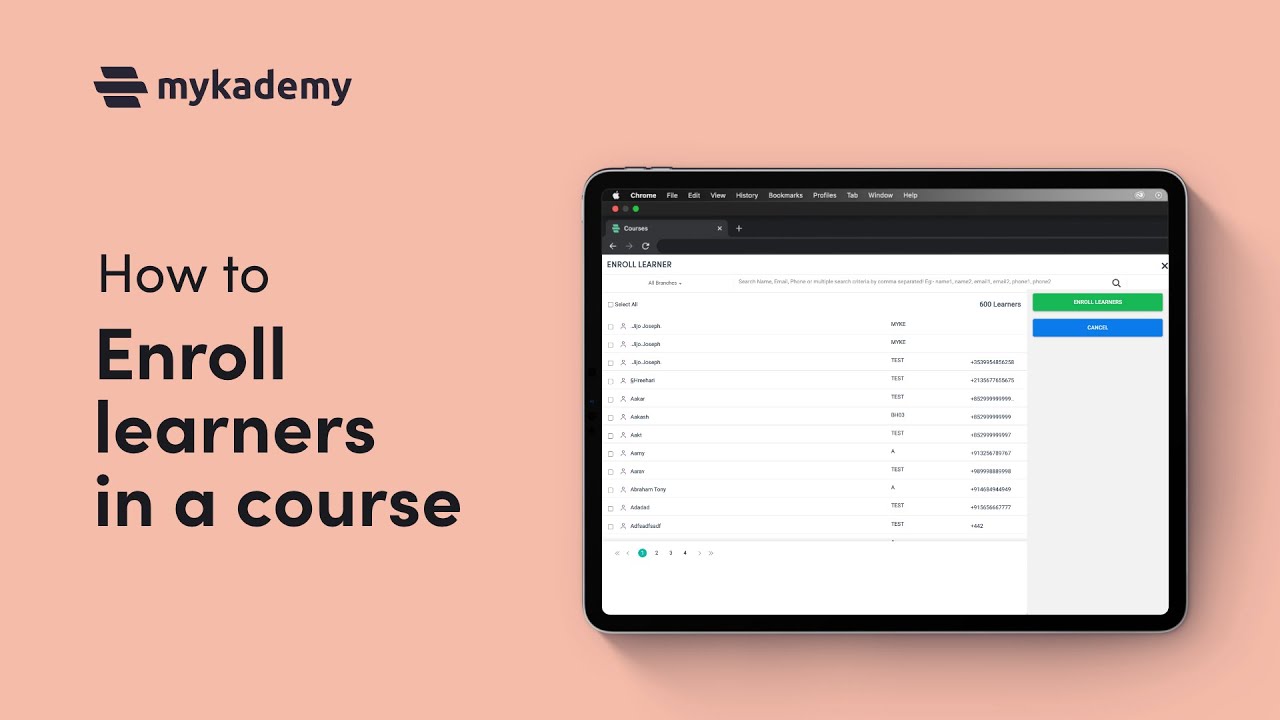 How to enroll learners into a course | Cloud-based LMS | Mykademy