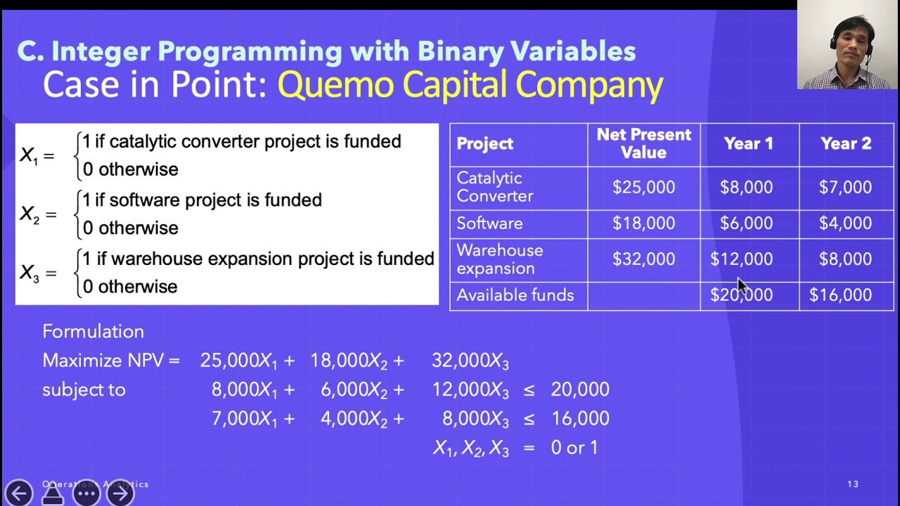 Lecture 05 06 Binary Integer Programming