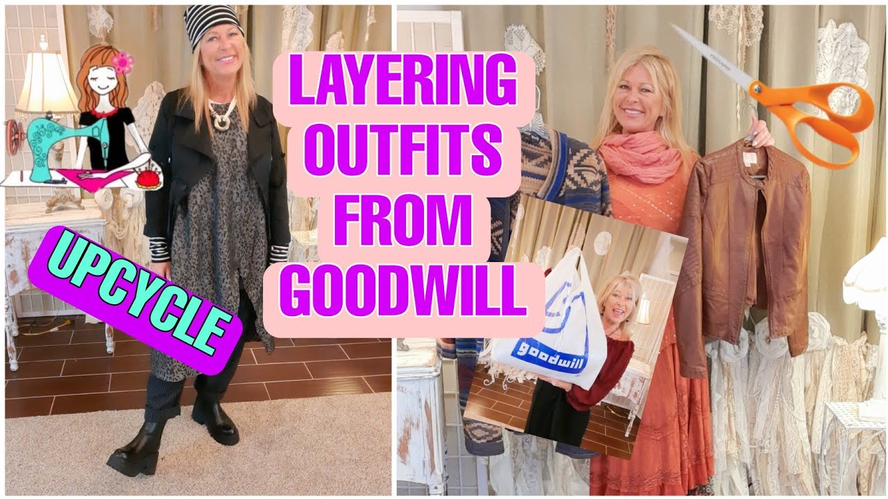 How to Layer & Upcycle Thrift Store Clothes / Sewing Tutorial