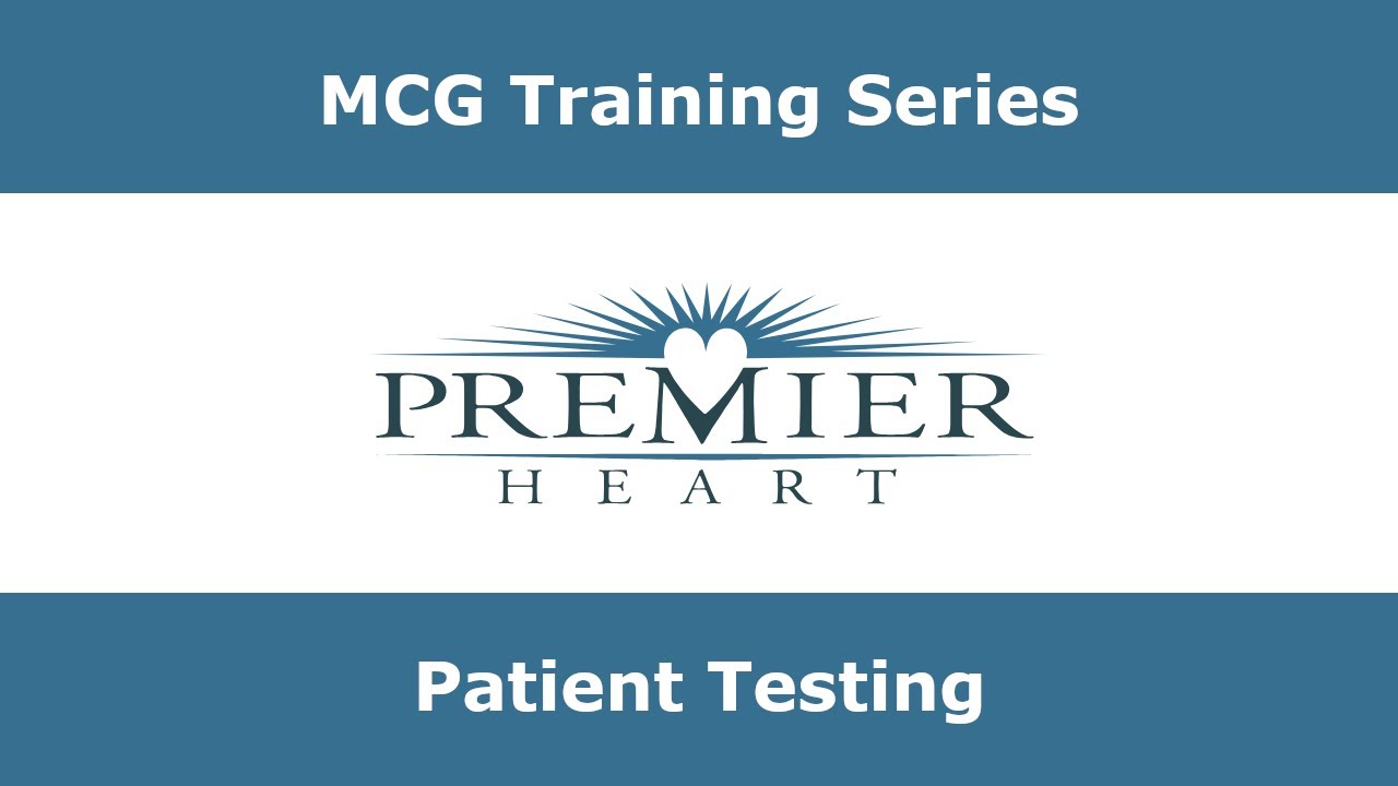 MCG Training Video   Patient Testing