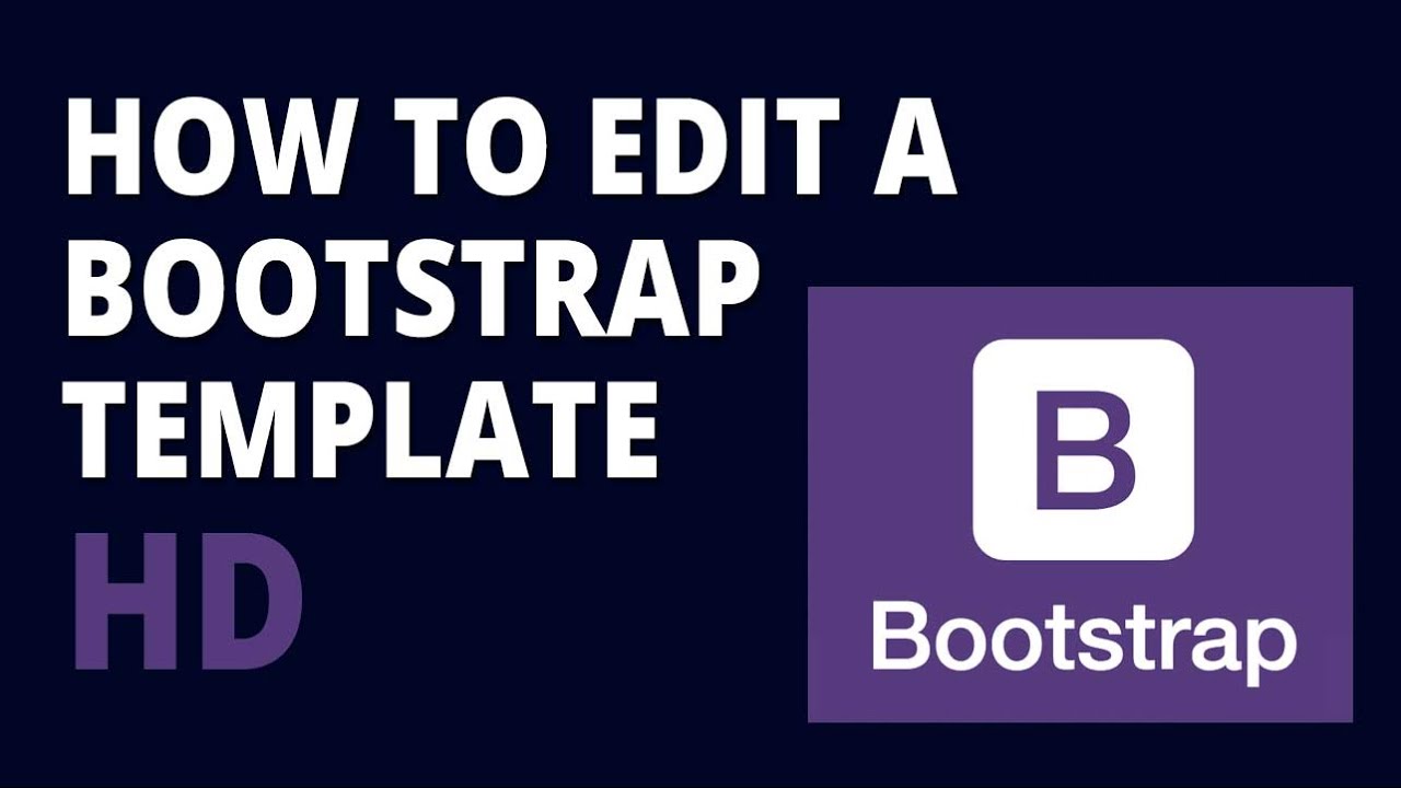 Bootstrap 4 How to edit a bootstrap template HD 👍