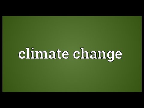 Climate change Meaning