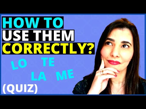 DIRECT OBJECT PRONOUNS SPANISH
