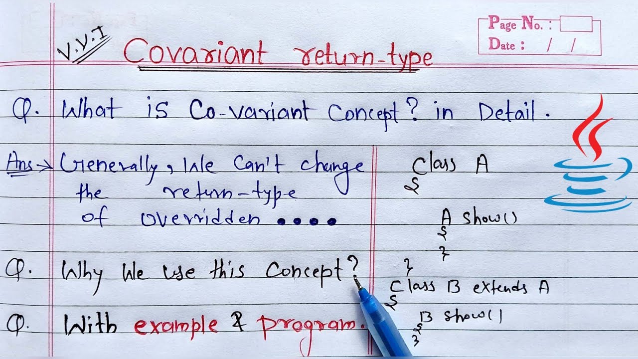 covariant return type in java | Learn Coding