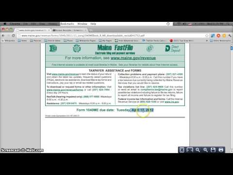 Maine Printable Tax Forms 2012