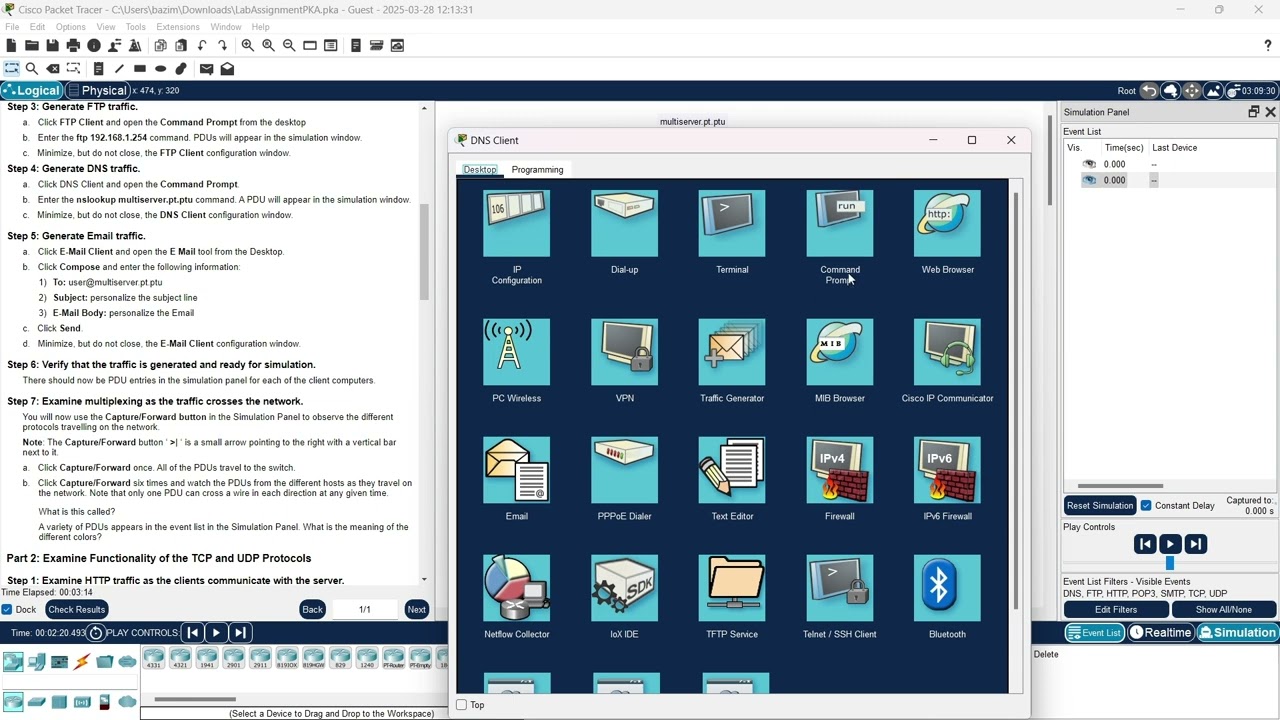 Data comm lab assignment part 1