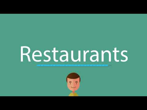 Restaurants pronunciation