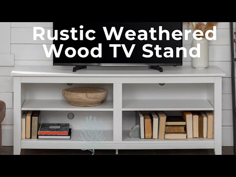 Rustic Weathered Wood TV Stand for TVs up to 65" - Target USA