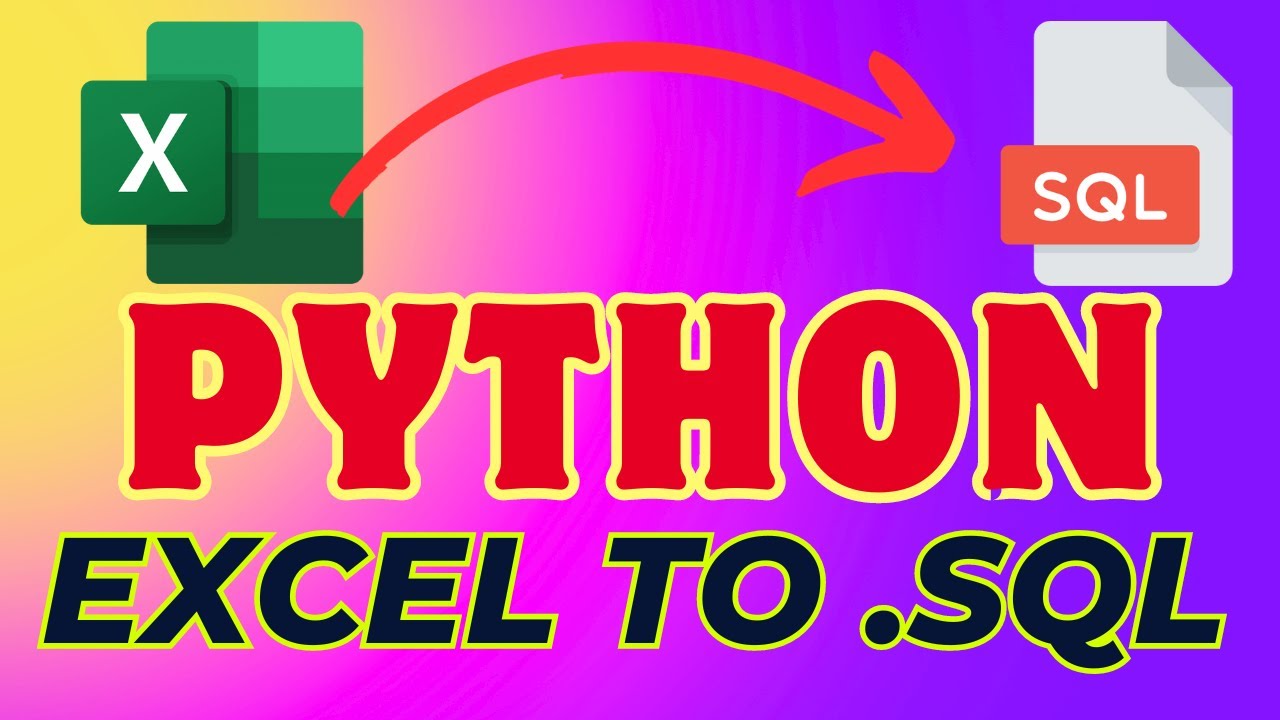 Python script to export excel file into Sql File