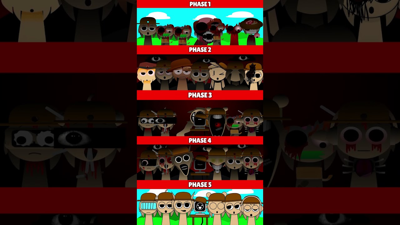 Incredibox Sprunki Phase 1 VS Phase 2 VS Phase 3 VS Phase 4 VS Phase 5 *MIX VERSION*