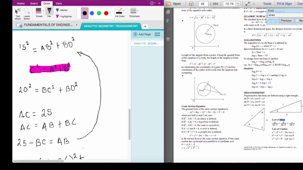 ANALYTIC GEOMETRY & TRIGONOMETRY (EXERCISE #3)