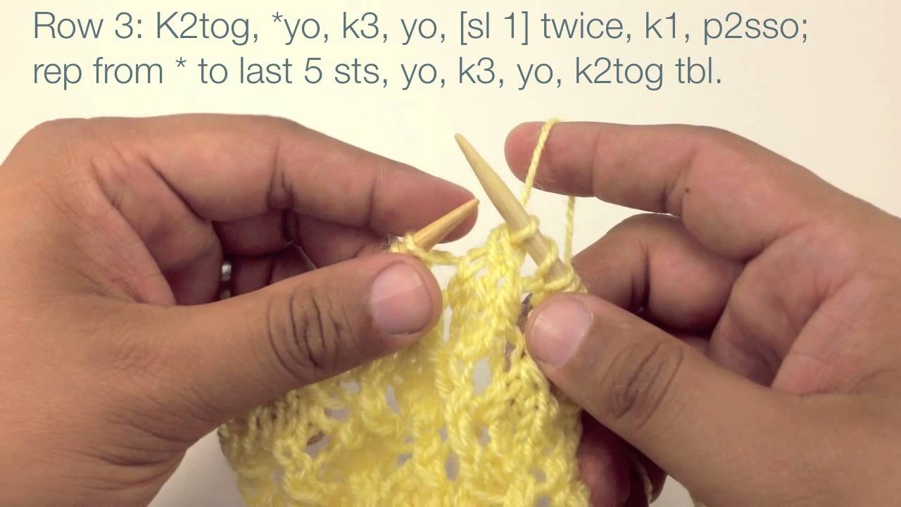 How to Knit the Lacy Diamonds Stitch (English Style)