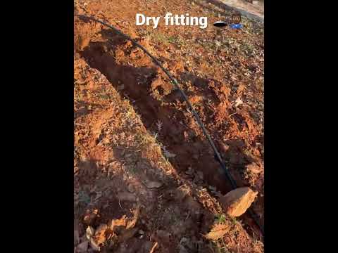 Dry fitting Poly pipe for connection