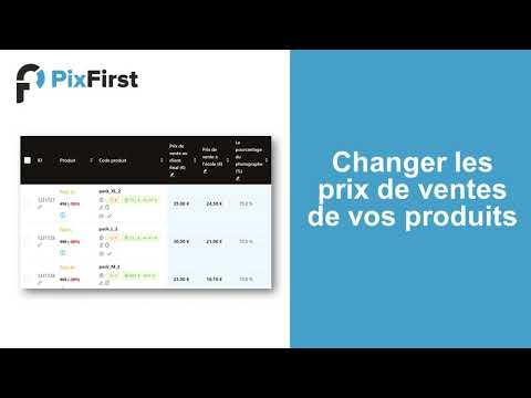 2.2 Modifier les prix de ventes – Tutoriels PixFirst