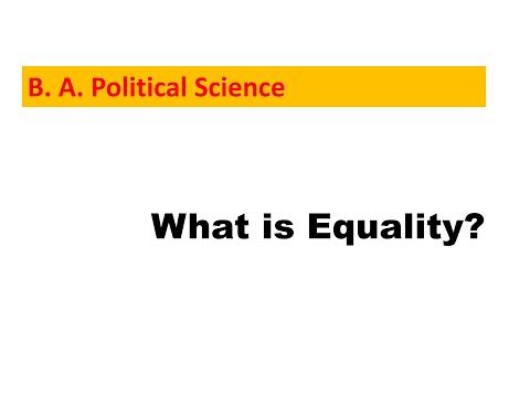 What is Equality?