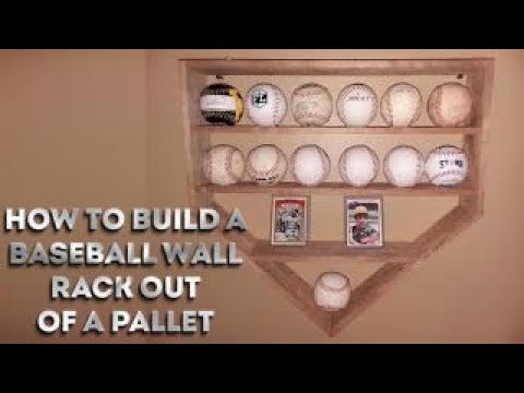 Easy Weekend Project - How to build a baseball wall rack from a pallet - Home Plate Style