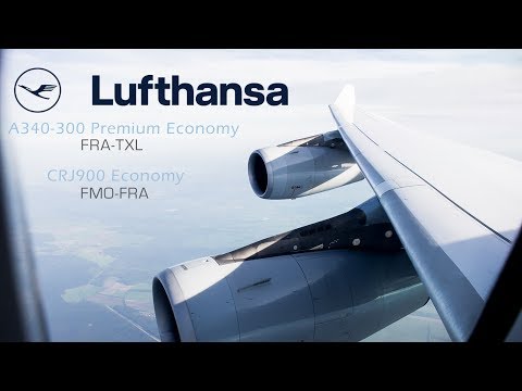Lufthansa Premium Economy Class || Airbus A340-300&CRJ-900 Tripreport || Cabin & Cockpit