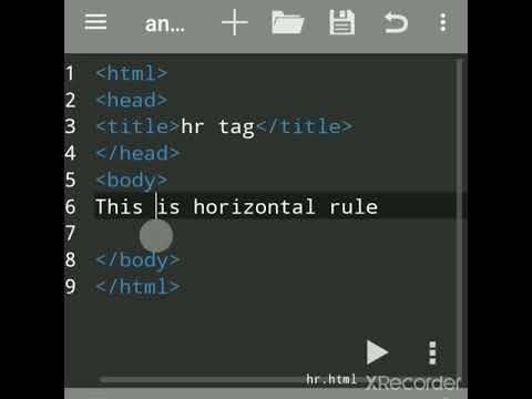 HTML HR Tag | HR Tag in HTML | Horizontal Rule in HTML | Write Html code horizontal rule Web Coding
