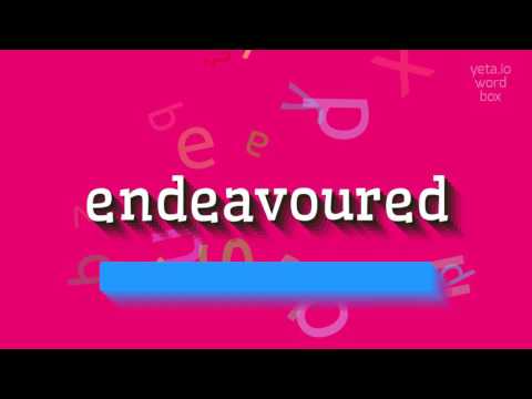How to say "endeavoured"! (High Quality Voices)