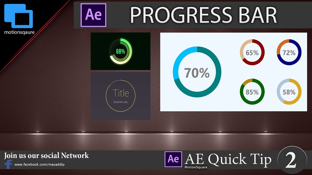 Circular Progress Bars | After Effects Tutorial | AE QUICK TIPS NO #2 |