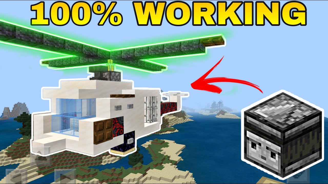 HOW TO Make Working HELICOPTER in Minecraft | 100% working helicopter in Minecraft Tutorial
