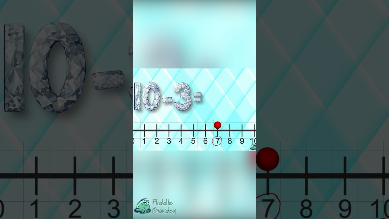 Subtraction on a Number Line | Kindergarten and First Grade Math #shorts #educationalvideo