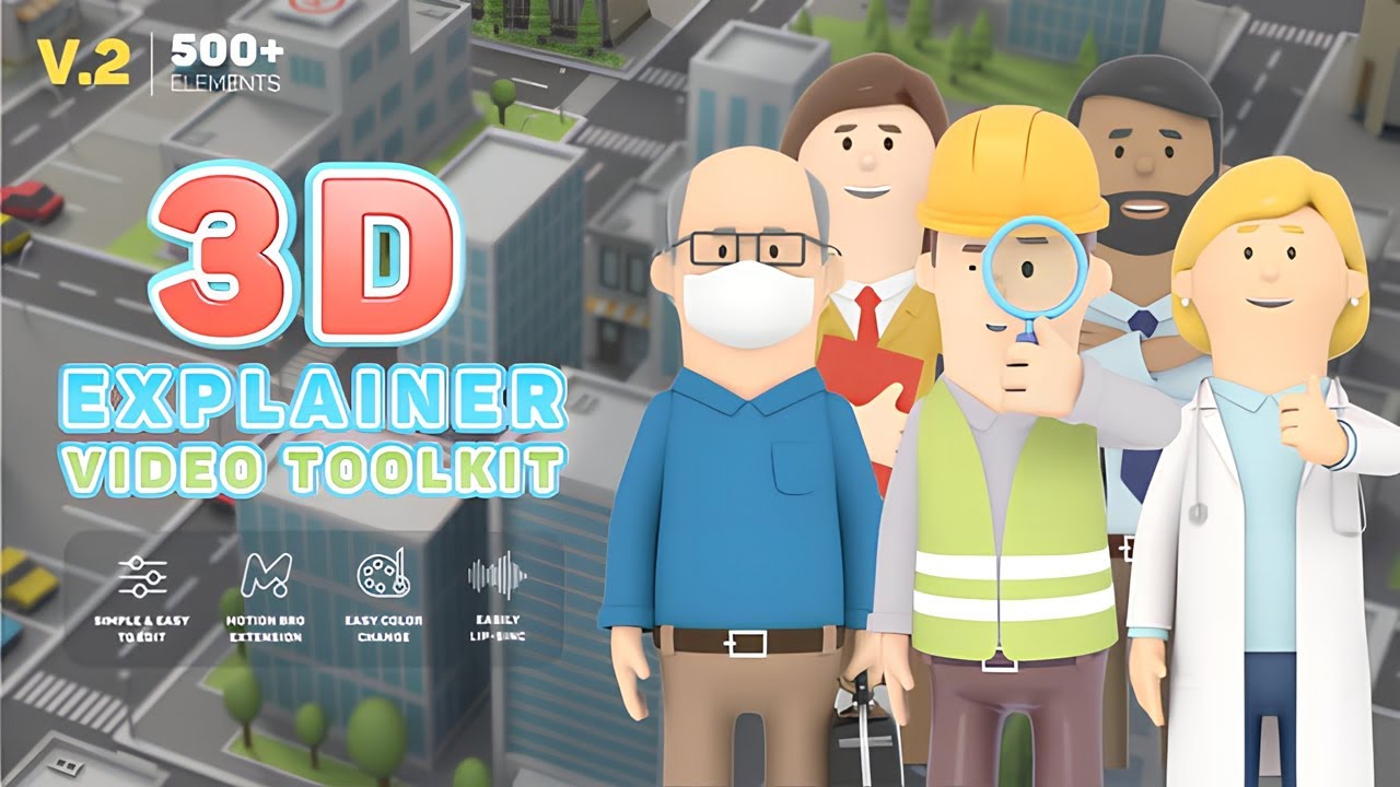 3D Explainer Animation Toolkit - After Effects Template