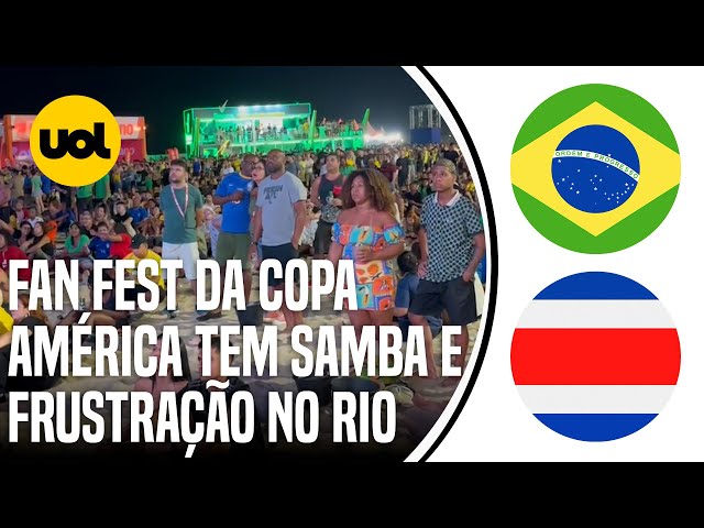 Fan Fest da Copa América empolga no RJ, mas Brasil frustra